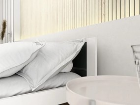 Postel IKAROS DOUBLE 140 x 200 cm, antracit/bílá Matrace: Matrace Coco Maxi 20 cm, Rošt: Bez roštu