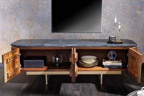Designový TV stolek Daichi 160 cm mango/mramor