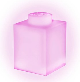 Růžové silikonové noční světýlko LEGO® Classic Brick
