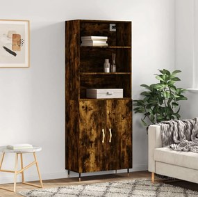 vidaXL Skříň highboard 69,5 x 34 x 180 cm kompozitní dřevo [3189232] Barva: kouřový dub