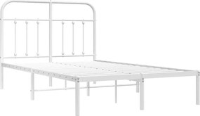 vidaXL Kovový rám postele s čelem 120 x 200 cm [352625] Barva: Černá