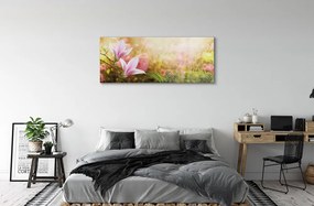 akrylový obraz Magnolie strom slunce 120x60 cm