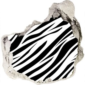 Wallmuralia Samolepící díra zeď 3D Zebra pozadí 75x75 cm