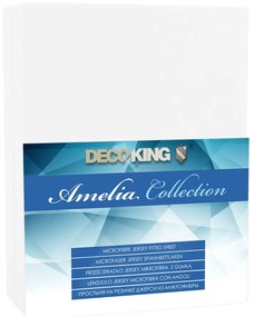 DecoKing - Prostěradlo Jersey - Amelia - Bílé