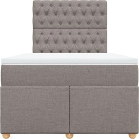 Box spring postel s matrací taupe 120x200 cm textil 3293558