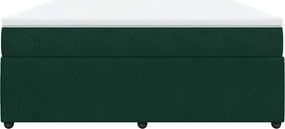 Box spring postel s matrací tmavě zelená 180x200 cm samet 3285659