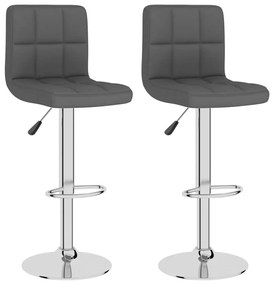 Barové židle 2 ks tmavě šedé textil,  334240
