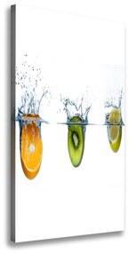 Wallmuralia Vertikální Foto obraz na plátně Ovoce pod vodou 50x100