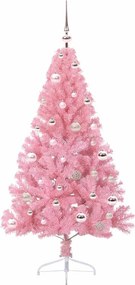 Umělý osvětlený vánoční stromeček Růžová 150 cm PVC 3397065