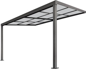 Hliníková pergola BestBerg PZ-12A / 12 m² / antracit/šedá