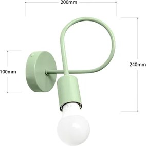 Nástěnná lampička OXFORD 1xE27/15W/230V zelená