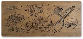 Li-Go "Malý princ" světelný obraz s baterií 90x40cm varianta: ovládání na obraze bez dálkového ovladače, provedení: dub světlý