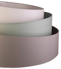 Stojací lampa Trio monocolor, textil, šedá, Ø45cm