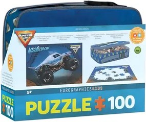 EUROGRAPHICS Puzzle ve svačinovém boxu Megalodon Monster Jam / 100 díl