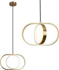 Toolight Toolight, LED závěsné osvětlení, 18W, 4000K, APP1555-CP, zlatá lesklá, OSW-05664
