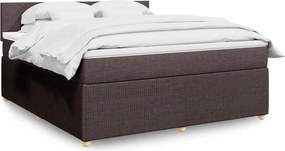 Box spring postel s matrací tmavě hnědá 180x200 cm textil 3289831