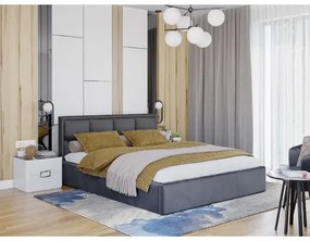 Čalouněná postel OTTO rozměr 160x200 cm Tmavě šedá