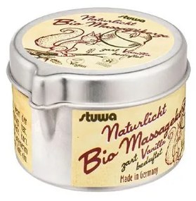 Stuwa Masážní svíčka v plechové dóze s nálevkou BIO (50 ml) - přírodní vanilka