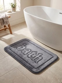 Sinsay - Koupelnový kobereček s nápisem Bath - šedá