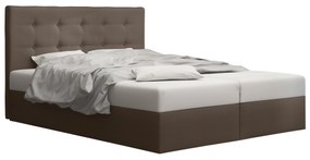 Manželská postel Boxspring 140 cm Duel 1 Comfort (hnědá) (s matrací a úložným prostorem). 1055805