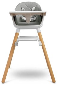 Jídelní židlička CARETERO Bravo grey