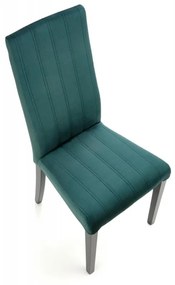 Jídelní židle DIEGO 2 – masiv, látka, více barev Černá / tmavě zelená
