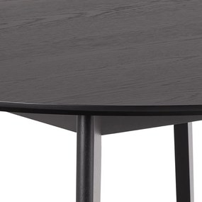 Kulatý jídelní stůl Roxby 120 cm černý