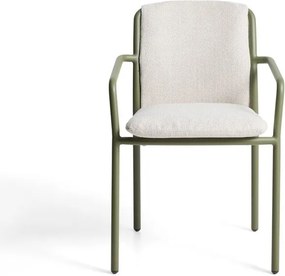 Zelená polstrovaná zahradní židle Linosa – Kave Home