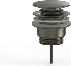 Výpusť k umyvadlu 5/4 SAT Aurum 7,2 cm, gun metal matná, plast SATAUCCBGM
