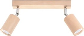 Bodové svítidlo SOLLUX Berg 2 GU10 2x40W bez zdroje SL.0702 přírodní dřevo