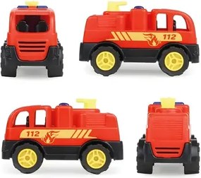 LENA Workies Hasičské auto červená / Plast / Ozdobný karton / 18m+