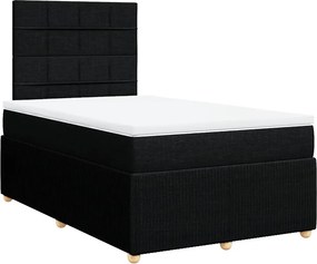 Box spring postel s matrací černá 120x190 cm textil 3291997