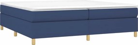 Rám postele s boxspringem modrý 200 x 200 cm textil 3120991