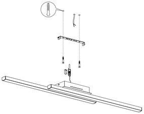 Eglo 900079 - LED RGBW Stmívatelné stropní svítidlo FRAIOLI-ZLED/32W/230V černá