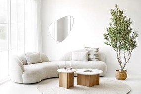 Bílý/v přírodní barvě kulatý konferenční stolek s betonovou deskou ø 80 cm Motril – House Nordic