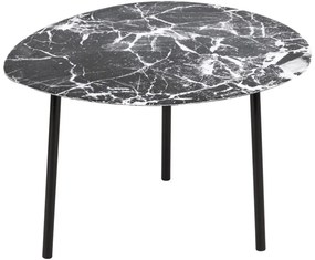 Time for home Černý mramorový konferenční stolek Métis 60 cm