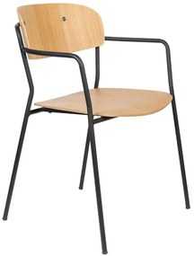 OnaDnes -20% White Label Dřevěná jídelní židle WLL Jolien s područkami