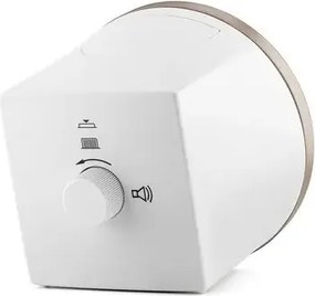 Braun BC07 růžová  bílá / Klasický budík / Analogový / DCF ( Rádiem ří