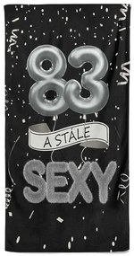Osuška Stále sexy – černá (věk: 83, Velikost osušky: 100x170cm)