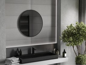 Mexen Loft kulaté koupelnové zrcadlo 70 cm, černý rám - 9850-070-070-000-70