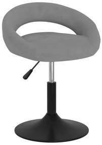 Barová židle samet / kov Dekorhome Černá
