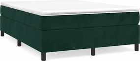 Box spring postel s matrací tmavě zelená 140x190 cm samet 3144678