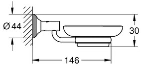 Grohe Essentials Authentic - Držák, chrom 40652001