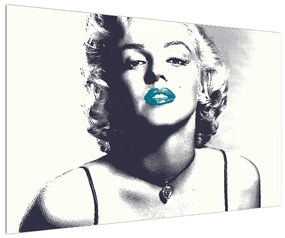 Obraz Marilyn Monroe s modrými rty (120x80 cm)