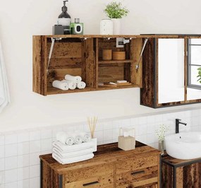 vidaXL Koupelnová nástěnná skříňka 80x25x40 cm kompozit [860093] Barva: Staré dřevo