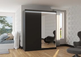Posuvná skříň se zrcadlem a LED osvětlením VIKI 180