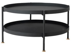 Černý konferenční stolek CustomForm Hanna, ⌀ 60 cm