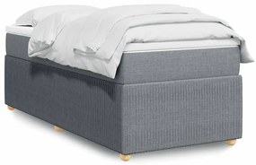 Box spring postel s matrací světle šedá 80 x 200 cm textil 3285525