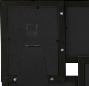 Kolážový fotorámeček na 4 obrázky (10 x 15 cm) černý MDF 332774