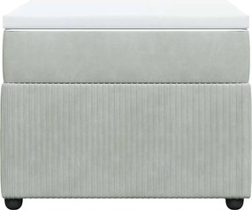 Box spring postel s matrací světle šedá 80 x 200 cm samet 3285602